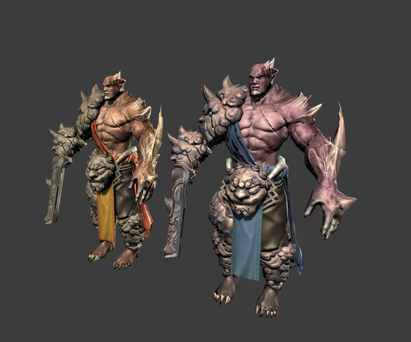 ArtStation - Demon Mutant Fighter | Game Assets