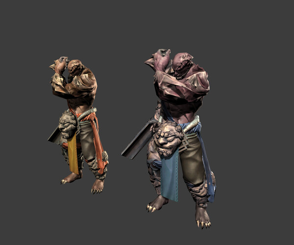 ArtStation - Demon Mutant Fighter | Game Assets