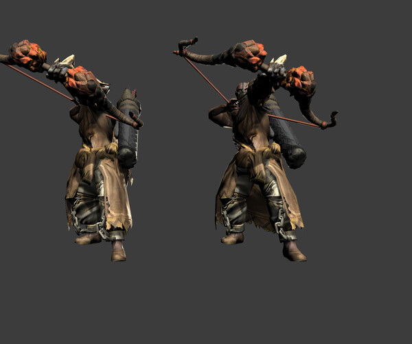 ArtStation - Demon Mutant Archer | Game Assets
