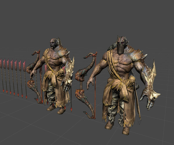 ArtStation - Demon Mutant Archer | Game Assets