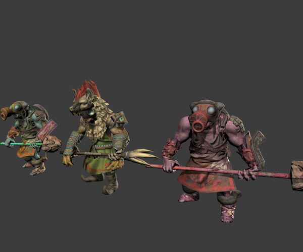 ArtStation - Mutant Troll Warrior | Game Assets