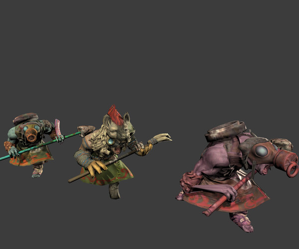 ArtStation - Mutant Troll Warrior | Game Assets