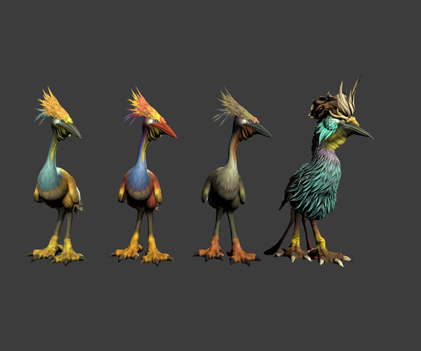 ArtStation - Alien Water Bird Animal | Game Assets