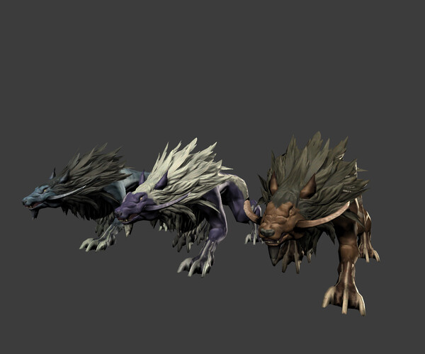 ArtStation - Beast Wolf Mutant | Game Assets