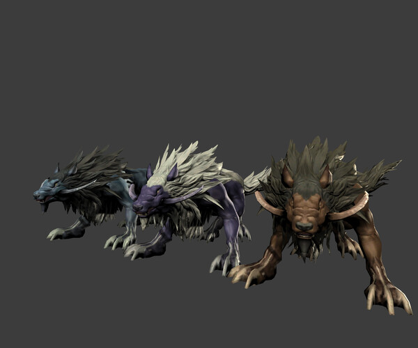 ArtStation - Beast Wolf Mutant | Game Assets