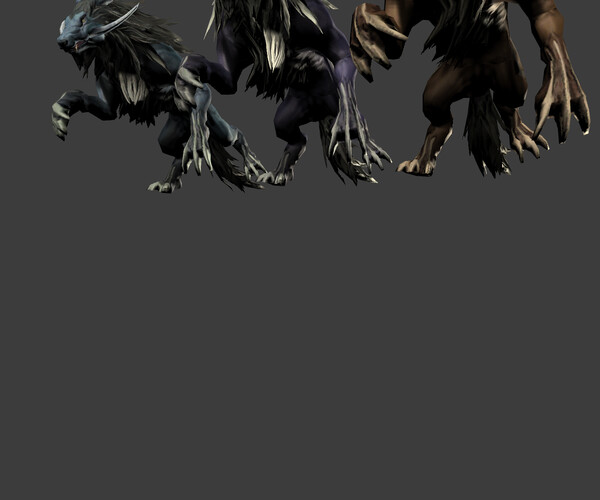 ArtStation - Beast Wolf Mutant | Game Assets
