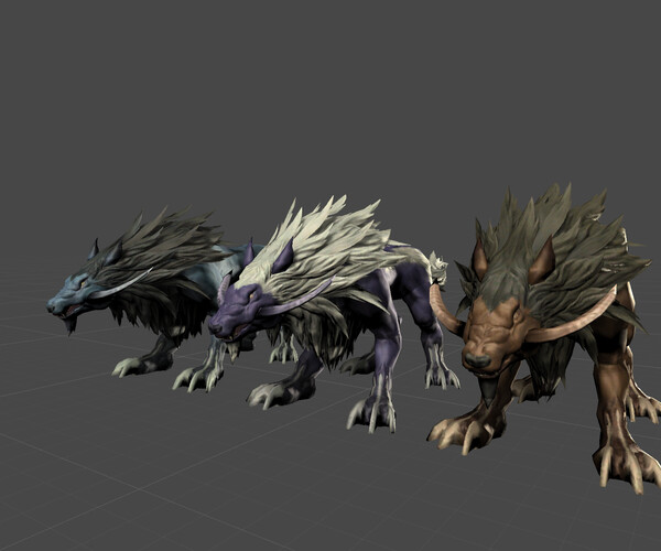 ArtStation - Beast Wolf Mutant | Game Assets