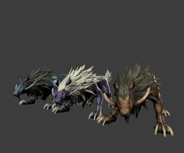 ArtStation - Beast Wolf Mutant | Game Assets