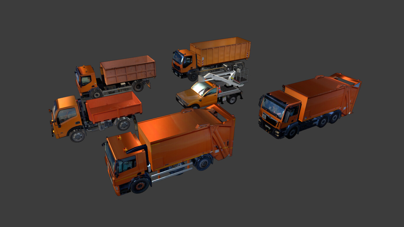 ArtStation - 6 IN 1 VEHICLES LOW POLY GAME READY | Game Assets