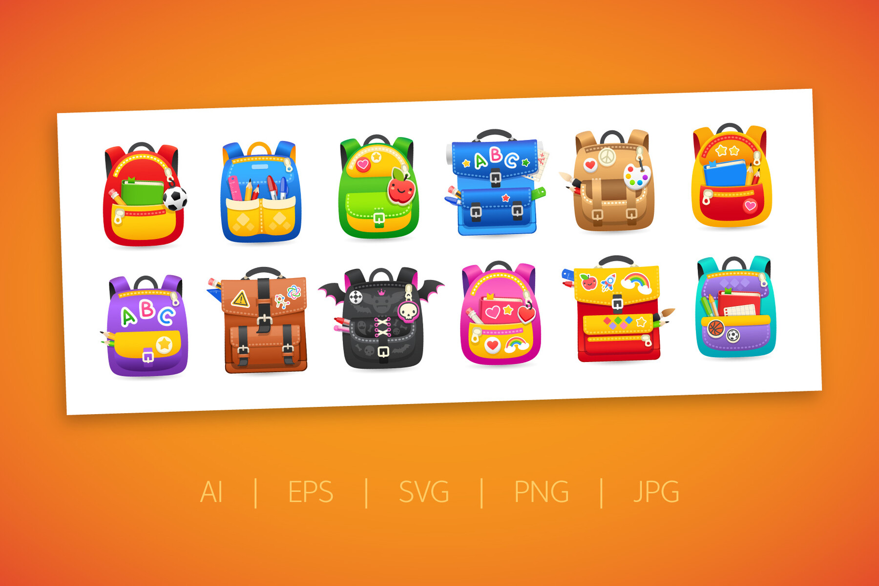 ArtStation - School Backpacks Set | Artworks