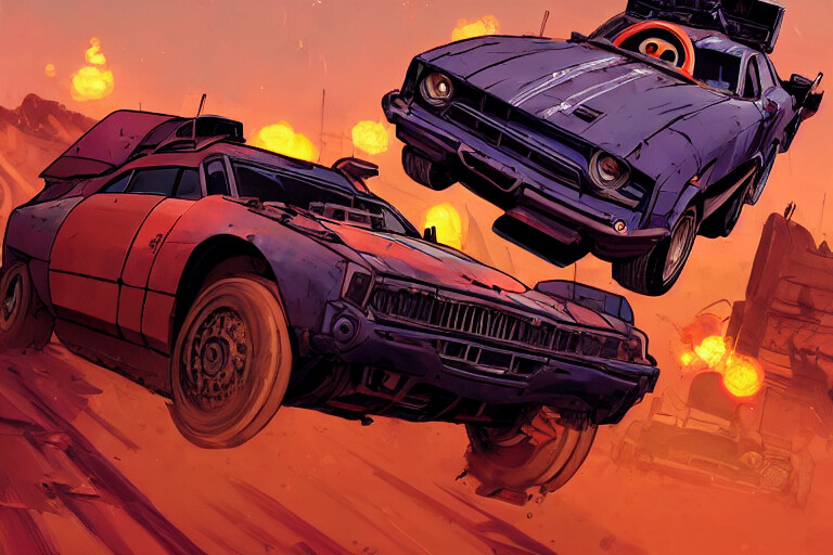 ArtStation - Concept Car Max Rocket 2500 Artwork Mad max and rocket ...