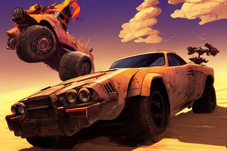 ArtStation - Concept Car Max Rocket 2500 Artwork Mad max and rocket ...