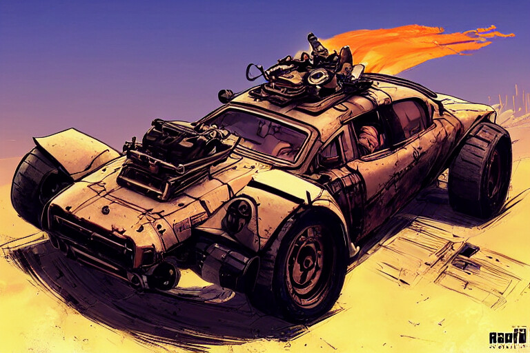 ArtStation - Concept Car Max Rocket 2500 Artwork Mad max and rocket ...