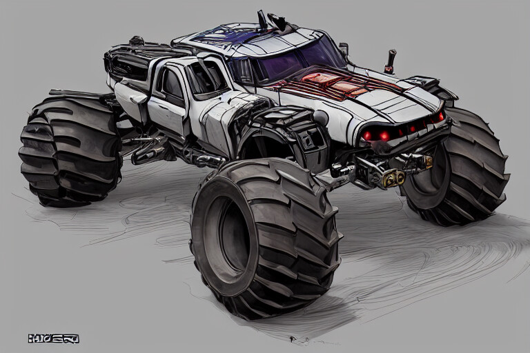 ArtStation - Monster Truck Concept car 4x4 1000 image | Artworks