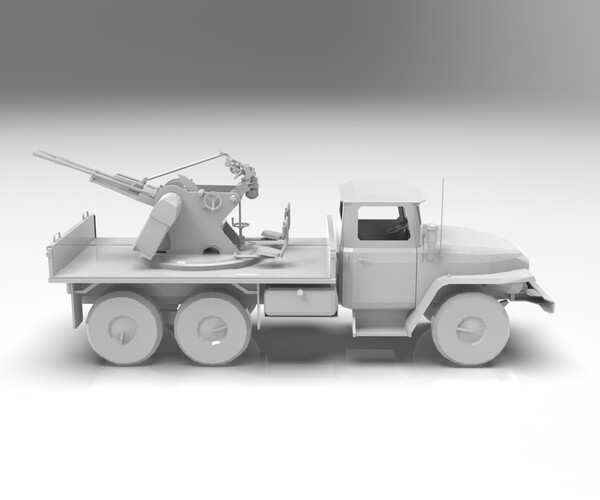 ArtStation - Truck Ural Rear Gun (ALL OBJECTS ARE DETACHABLE) | Game Assets