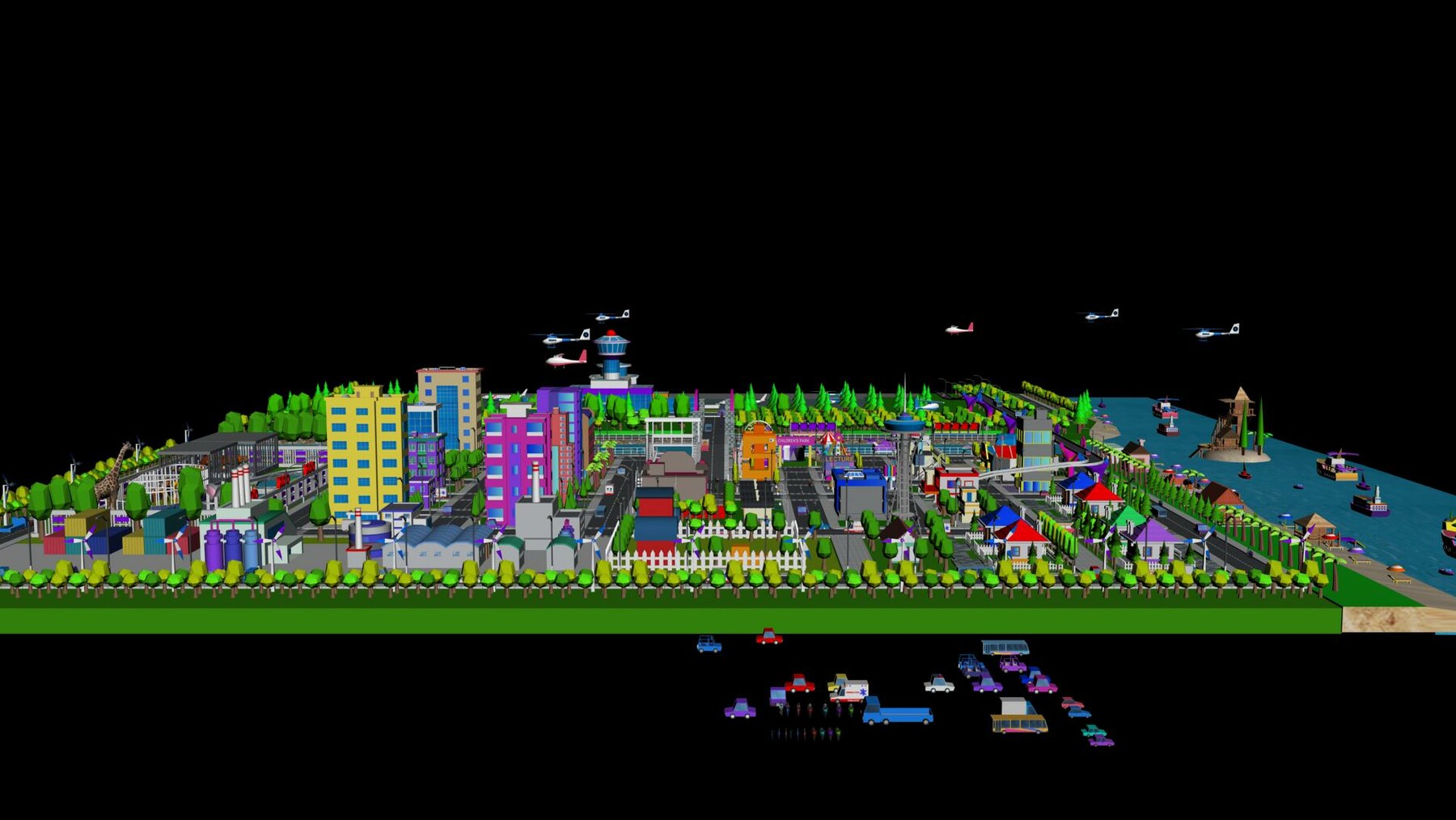 ArtStation - Low Poly City Town 3D model | Game Assets