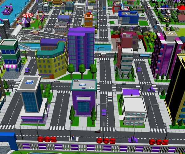 ArtStation - Low Poly City Town 3D model | Game Assets