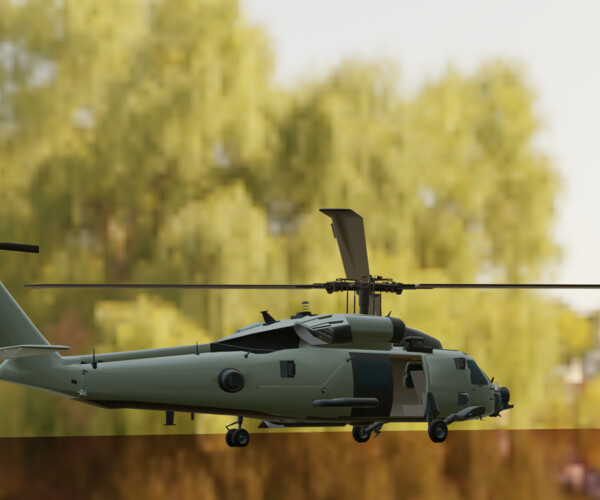 ArtStation - ANIMATED SEA HAWK SH-60 GAME READY | Game Assets