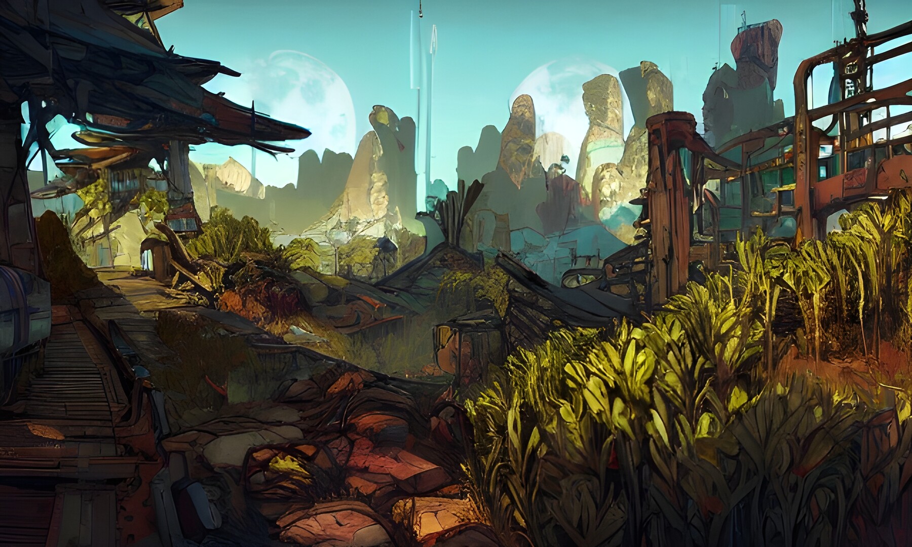 ArtStation - Borderland environment 2000 artwork pack | Artworks