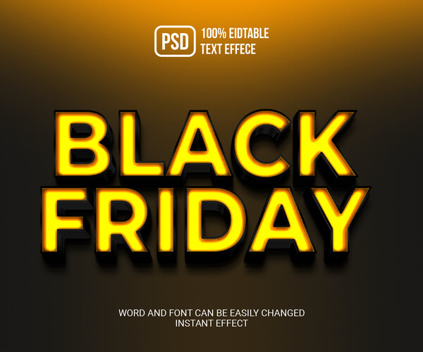 ArtStation - Black Friday PSD fully editable text effect. Layer style ...