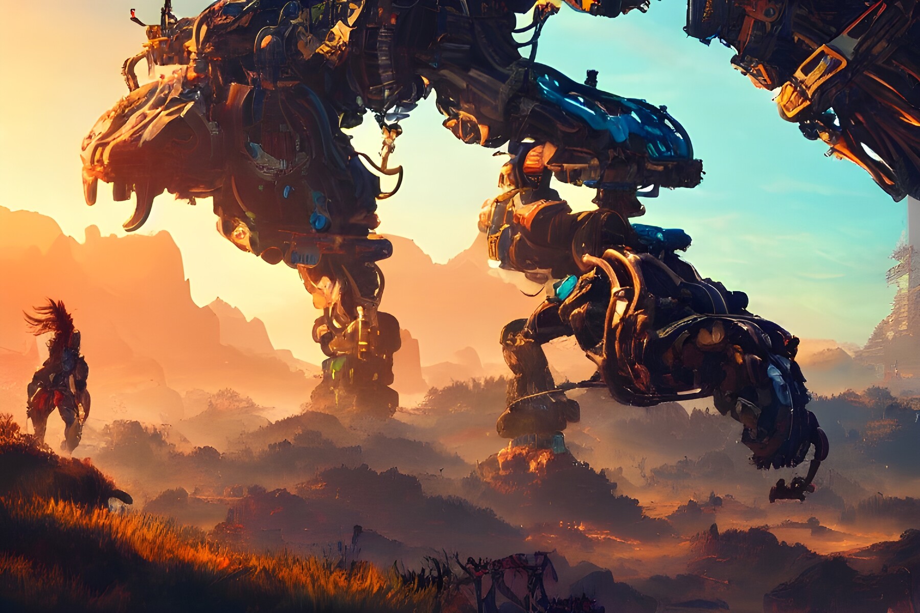 ArtStation - Mecanical Creature Horizon Forbiden 8k image pack paint ...