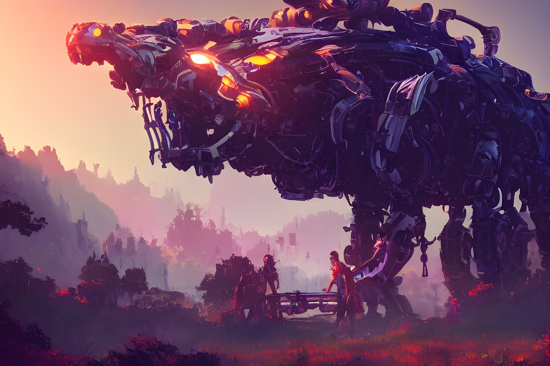 ArtStation - Mecanical Creature Horizon Forbiden 8k image pack paint ...