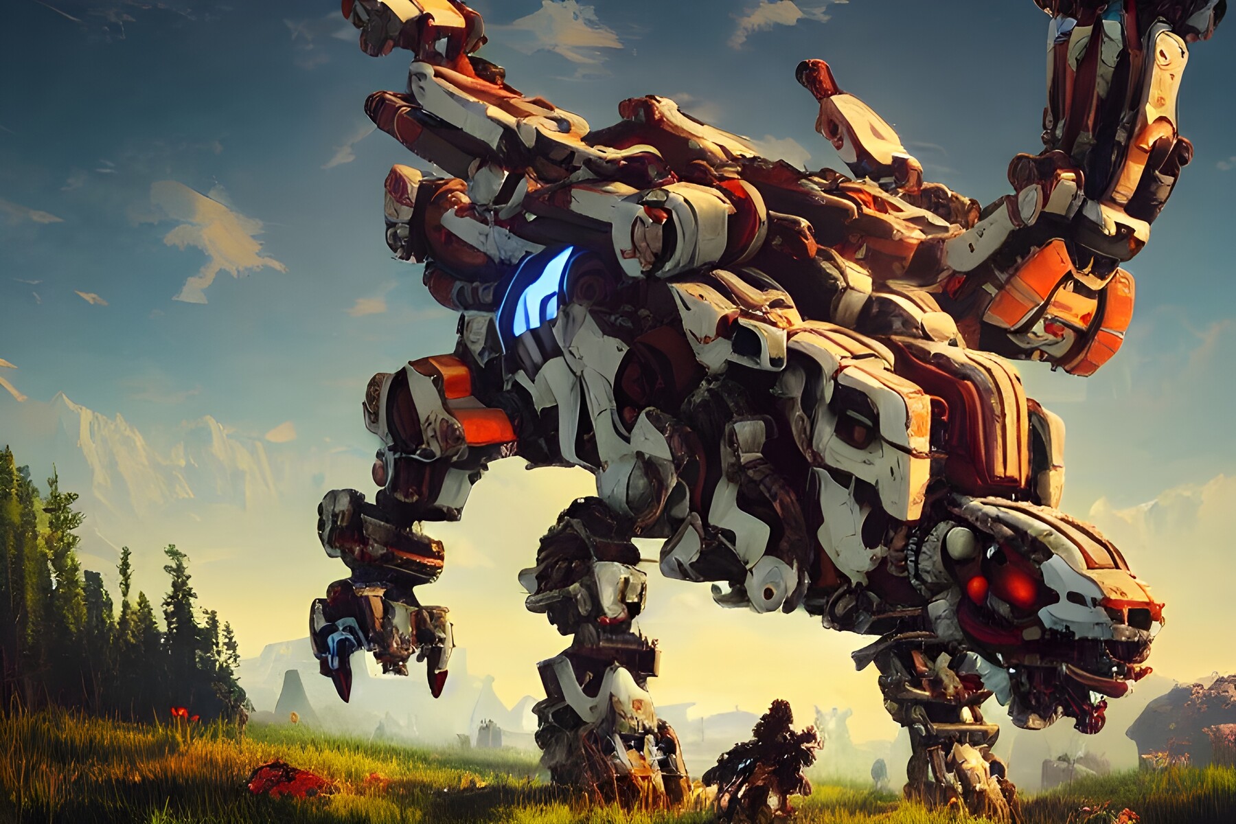 ArtStation - Mecanical Creature Horizon Forbiden 8k image pack paint ...