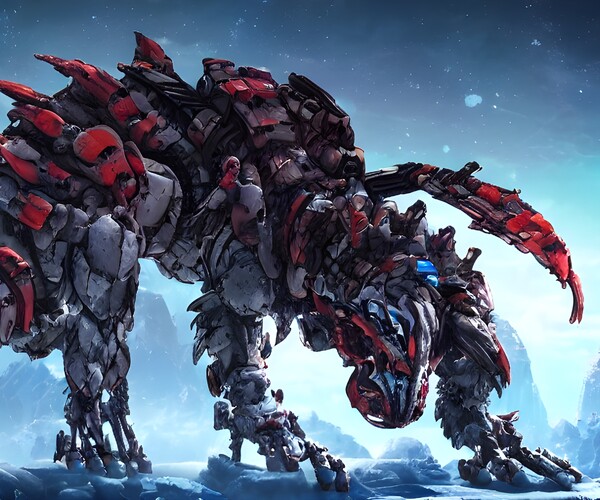 ArtStation - Mecanical Creature Horizon Forbiden 8k image pack paint ...