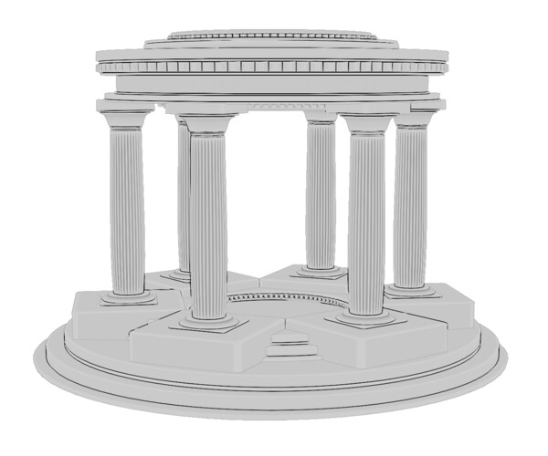 ArtStation - KIT PACK | Ancient architectural ornament with doric columns KIT 3D model | Resources