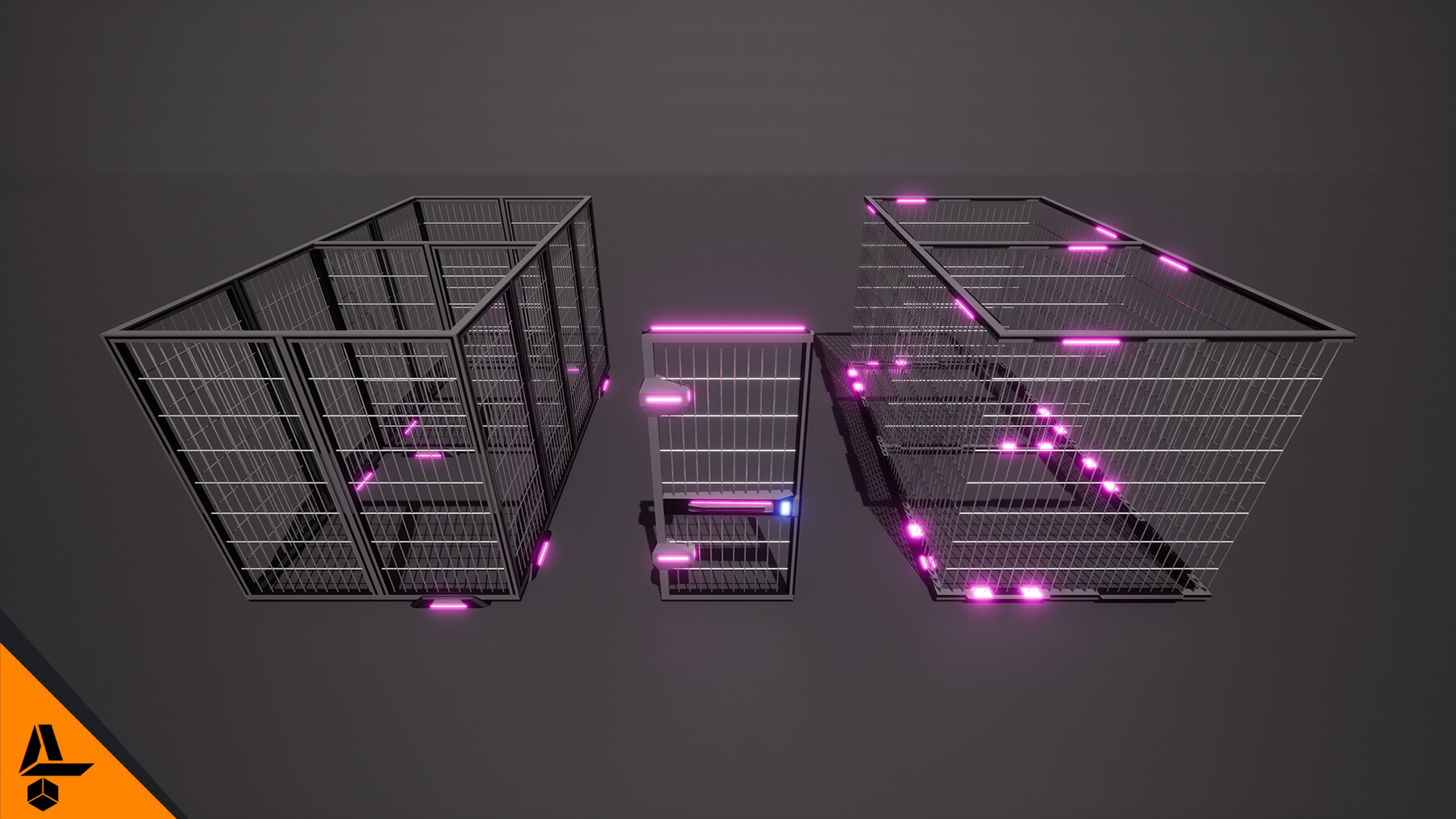 ArtStation - Sci-Fi Lowpoly Fence Pack | Game Assets