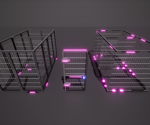 ArtStation - Sci-Fi Lowpoly Fence Pack | Game Assets