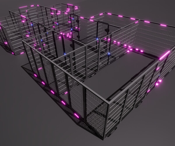 ArtStation - Sci-Fi Lowpoly Fence Pack | Game Assets