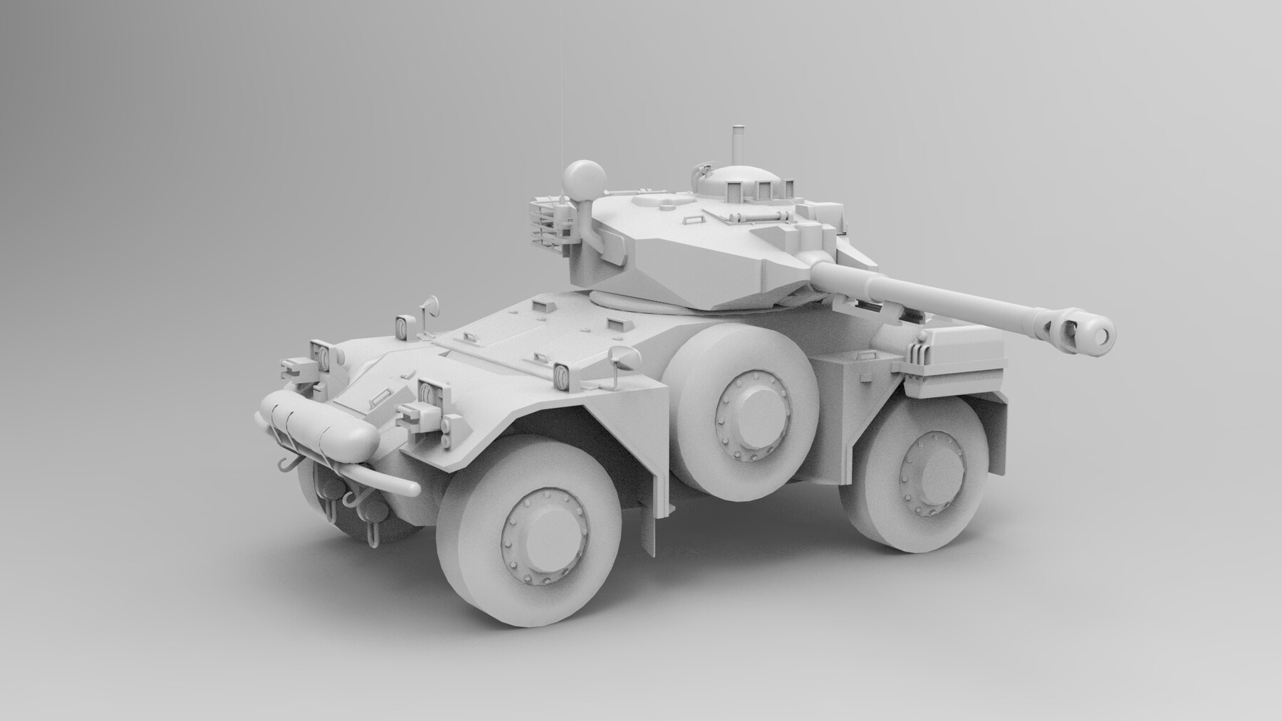 ArtStation - Panhard AML 90 (ALL OBJECTS ARE DETACHABLE) | Game Assets