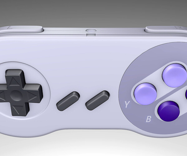 ArtStation - Original Super Nintendo Controller 3D Model No Logo ...