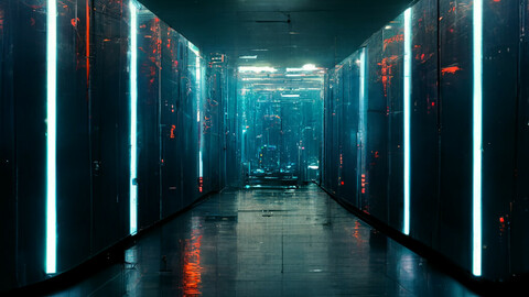 ArtStation - Supercomputer in a Cyberpunk Universe | Artworks
