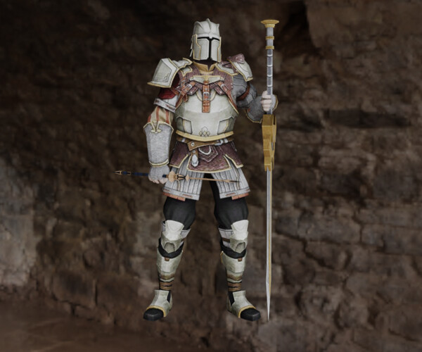ArtStation - MEDIEVAL KNIGHT LOW POLY GAME READY | Game Assets