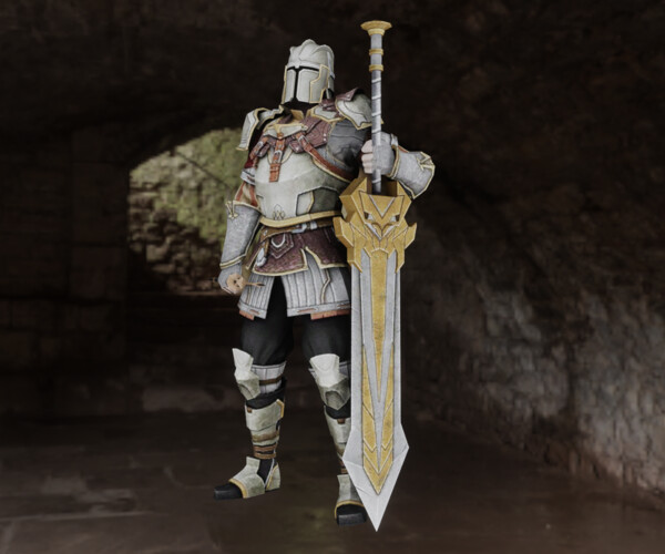 ArtStation - MEDIEVAL KNIGHT LOW POLY GAME READY | Game Assets