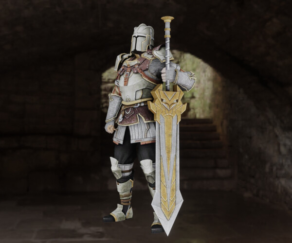 ArtStation - MEDIEVAL KNIGHT LOW POLY GAME READY | Game Assets