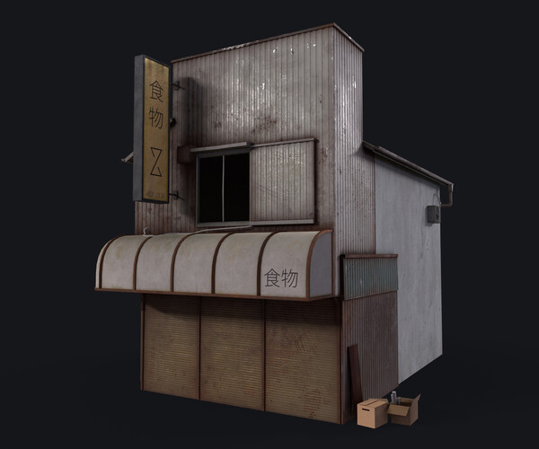 ArtStation - Japanese Game Ready Building v.2 | Game Assets