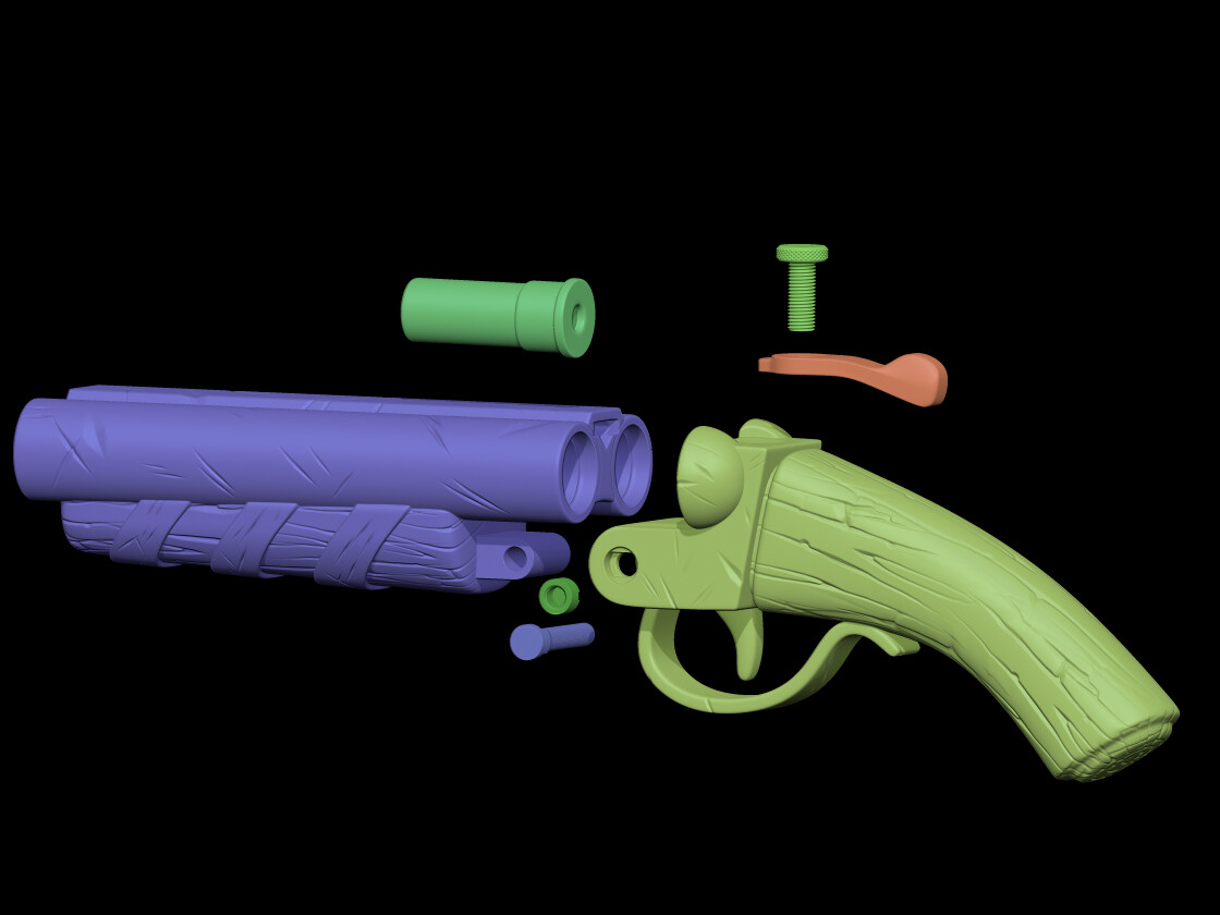 ArtStation - Demon Slayer Genya short shotgun cosplay swordsmith village arc fan-art, .stl files ...