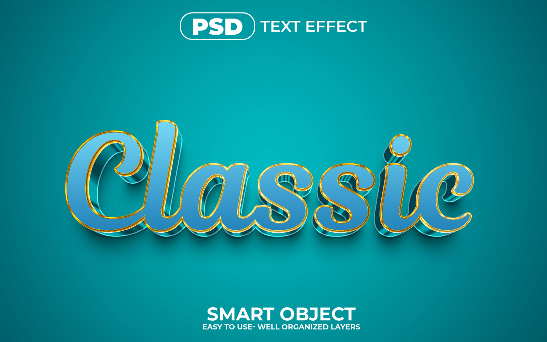 ArtStation - 3D Classic PSD fully editable text effect. Layer style PSD ...