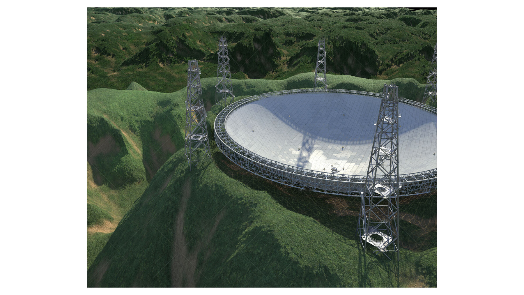 ArtStation - Fast radio telescope moutain landscape | Resources