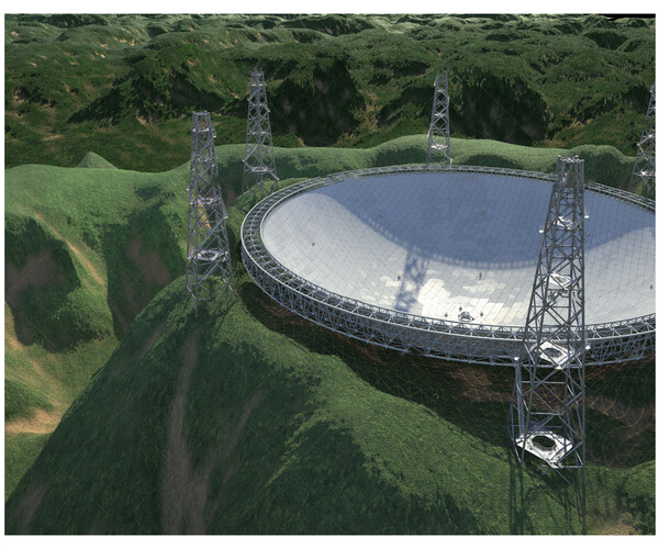 ArtStation - Fast radio telescope moutain landscape | Resources