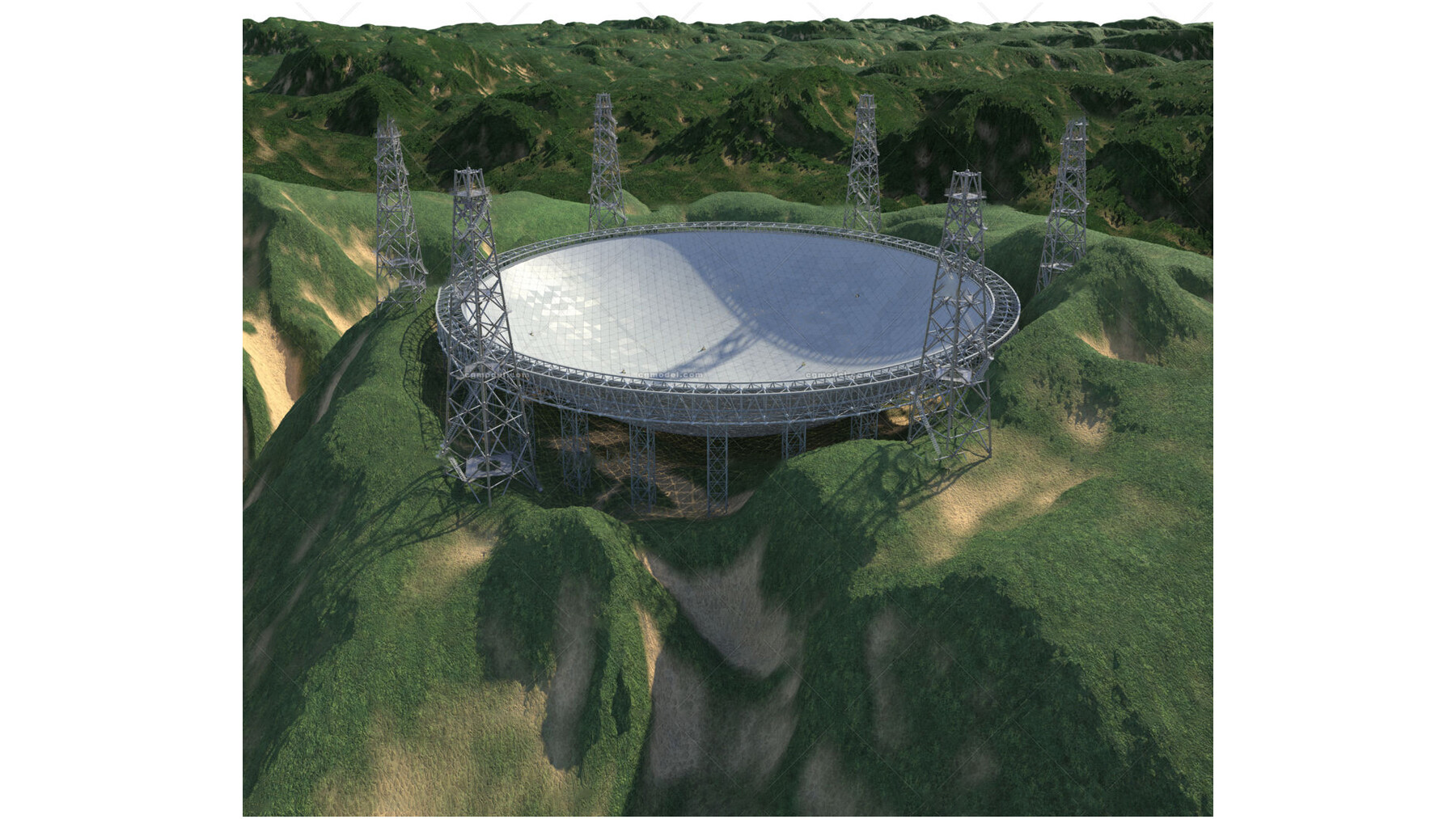 ArtStation - Fast radio telescope moutain landscape | Resources