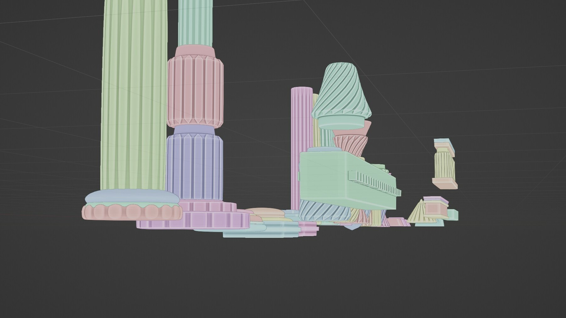 ArtStation - Architectural Modular Column KitBash| Ancient style | 3D ...