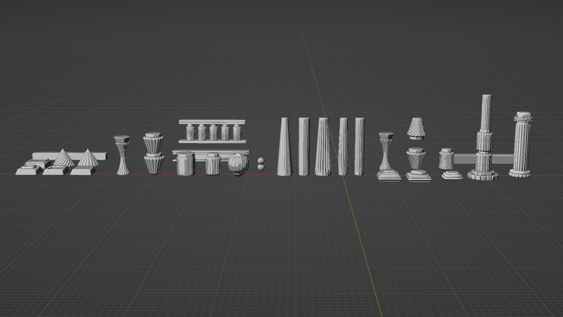ArtStation - Architectural Modular Column KitBash| Ancient style | 3D ...