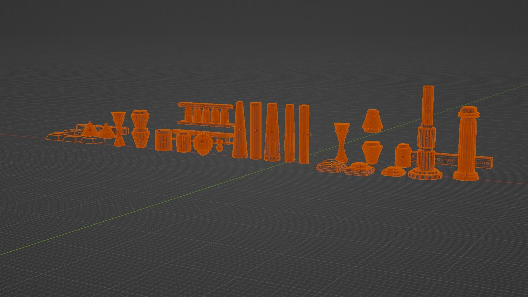 ArtStation - Architectural Modular Column KitBash| Ancient style | 3D ...