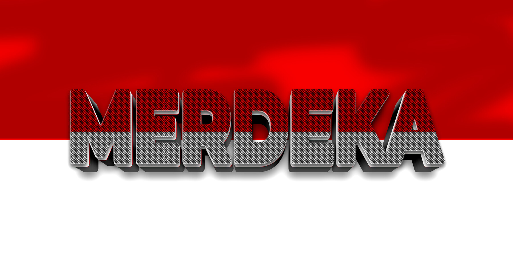ArtStation - 3D Merdeka PSD fully editable text effect. Layer style PSD ...