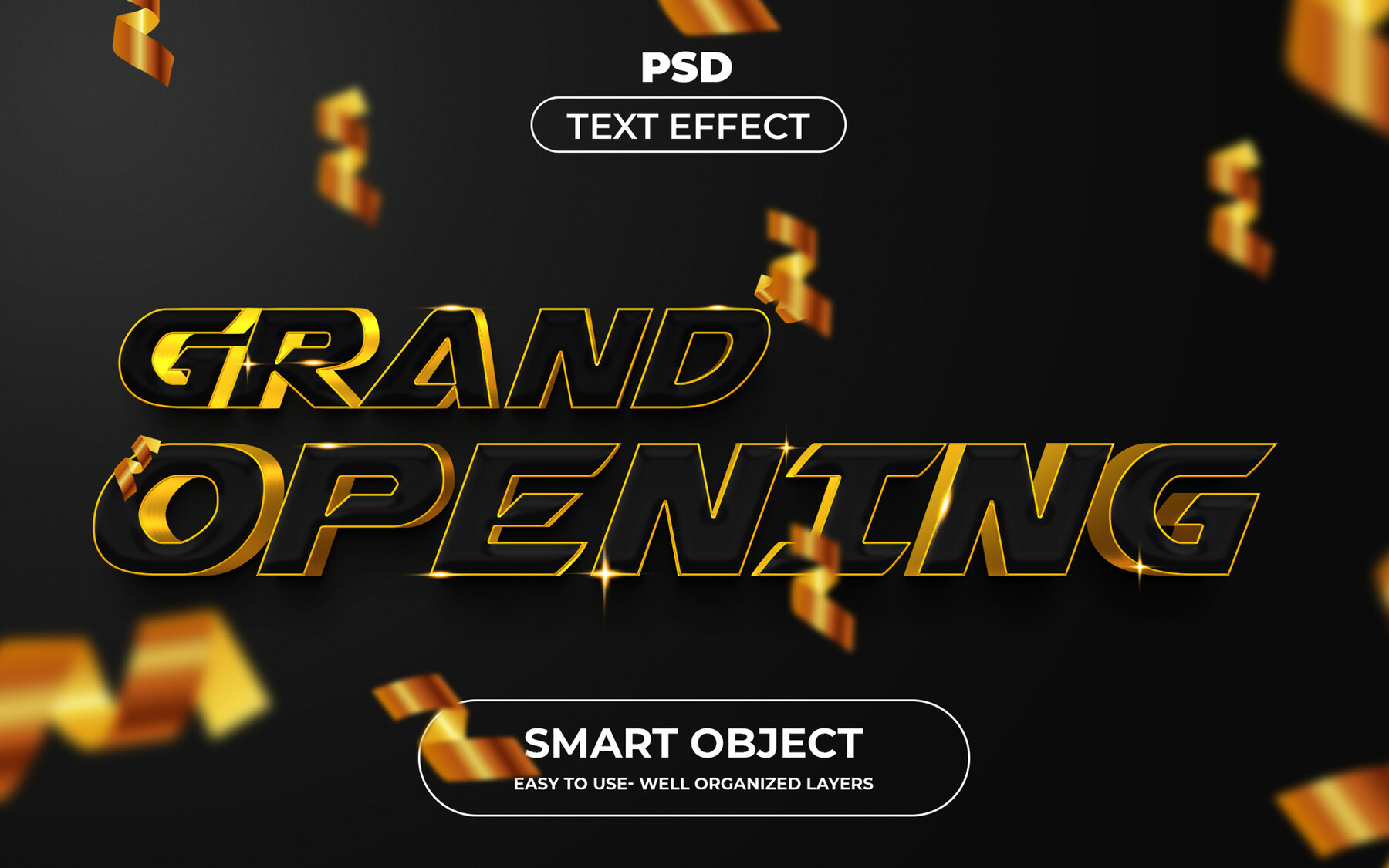 ArtStation - 3D Grand Opening PSD fully editable text effect. Layer ...
