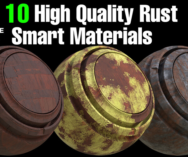 ArtStation - 10 High Quality Rust Smart Materials / .spsm | Game Assets